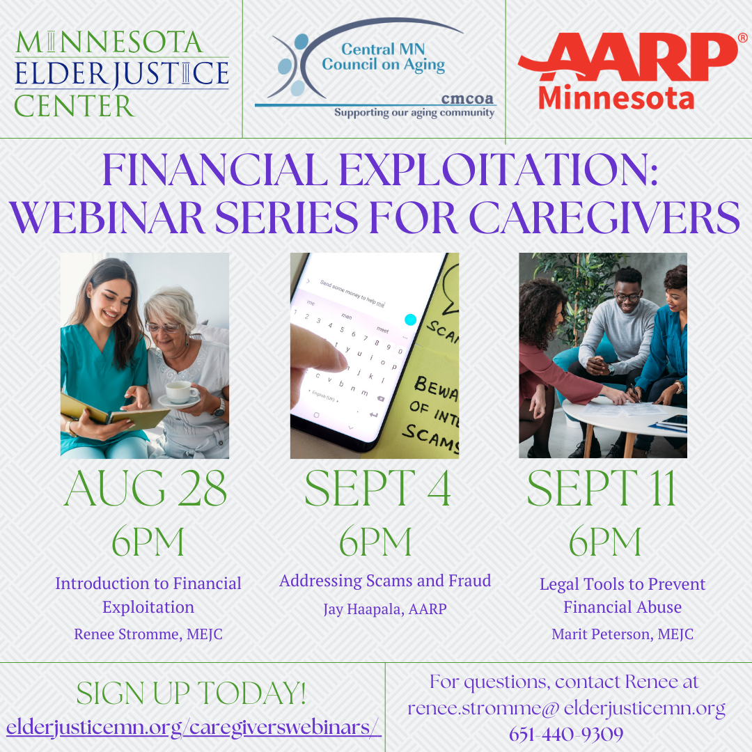 Financial Exploitation: A Webinar Series for Caregivers - Minnesota Elder Justice Center